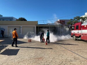 울진교육지원청, 울진119안전센터와 공공기관 합동 소방 훈련 실시